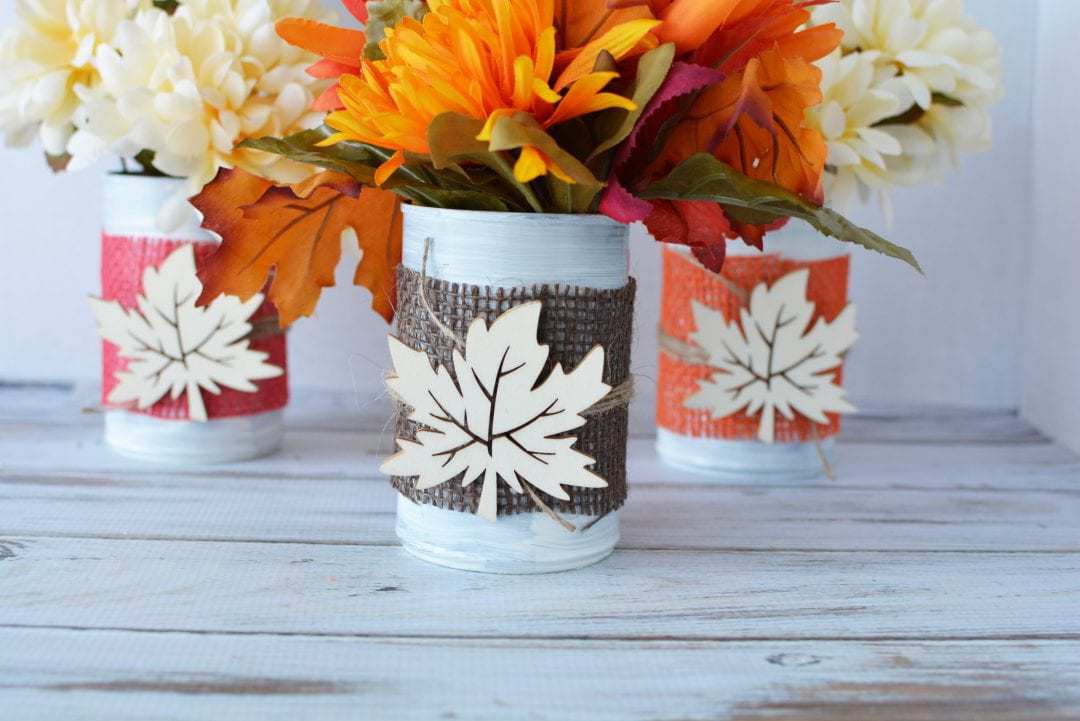 Easy Craft For Fall: Upcycle Reusable Tin Can Centerpieces