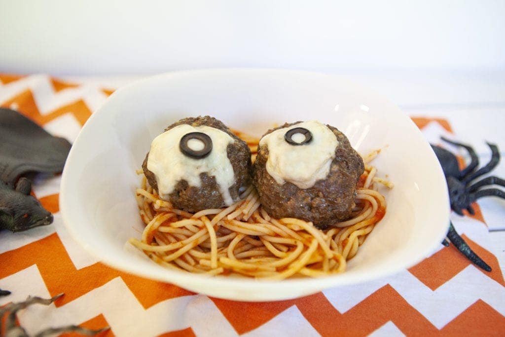 Spooky Spaghetti With EyeBalls - A Spooky Fun Halloween Recipe Idea
