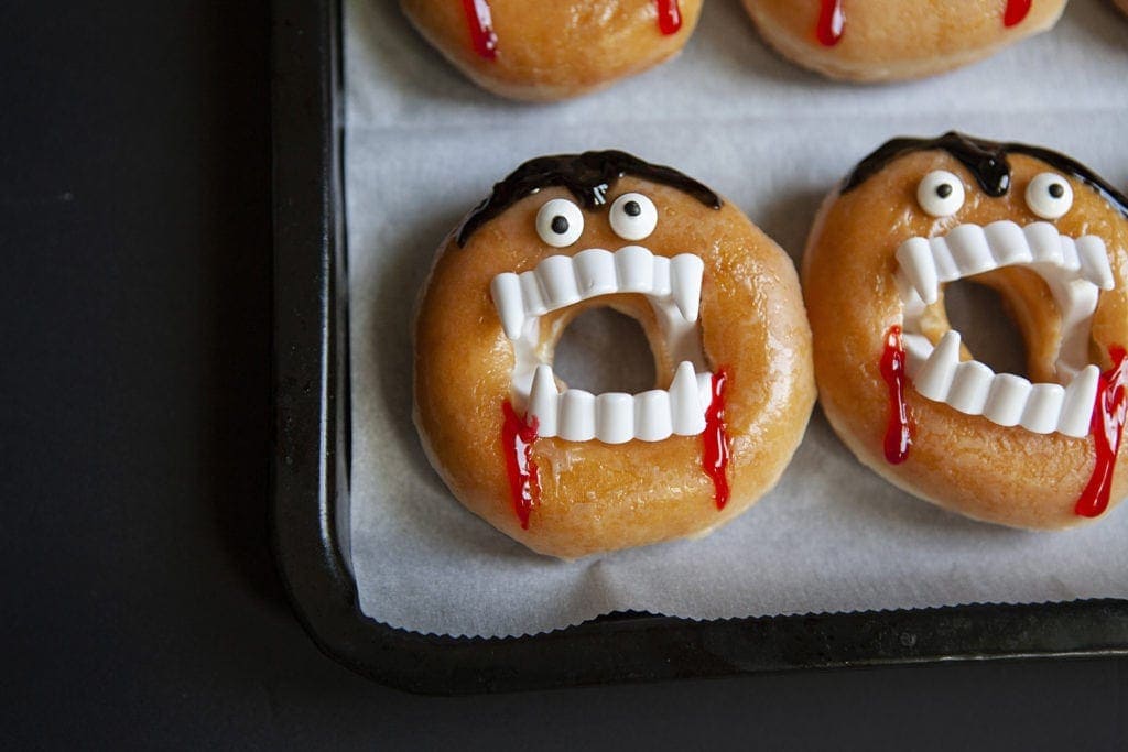 Vampire Donuts With Fangs: Perfect Breakfast to Sink Your Teeth Into