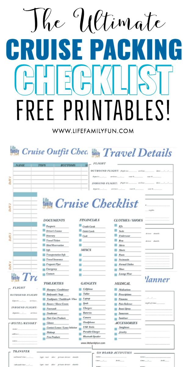 20 Things To Pack For A Cruise Plus Printable Packing Cruise Vacation 
